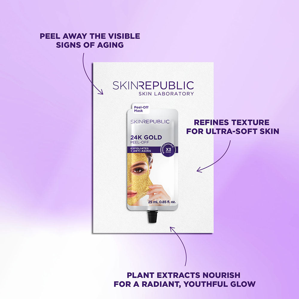 24K Gold Peel-Off Face Mask | Gold Facial Mask | Skin Republic - Skin ...